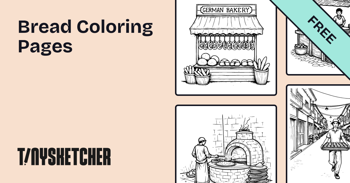 Popular Bread Coloring Pages | Free Printables | Tiny Sketcher
