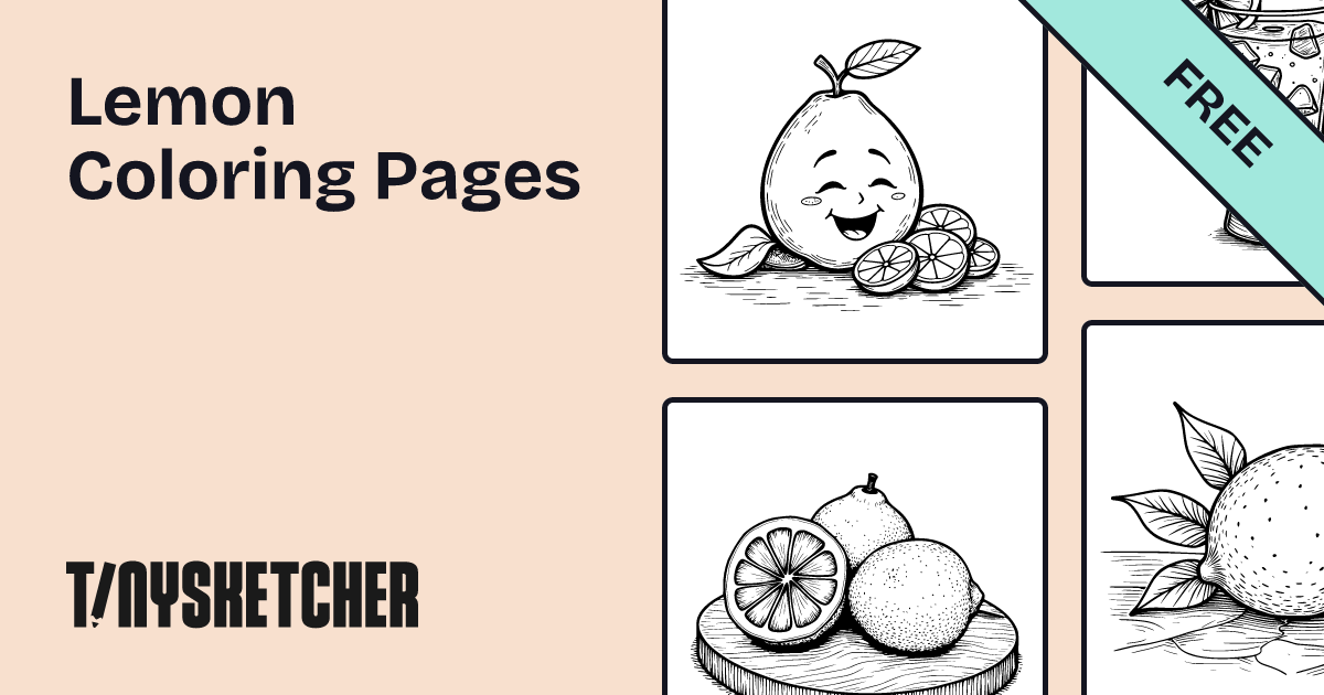 Popular Lemon Coloring Pages | Free Printables | Tiny Sketcher