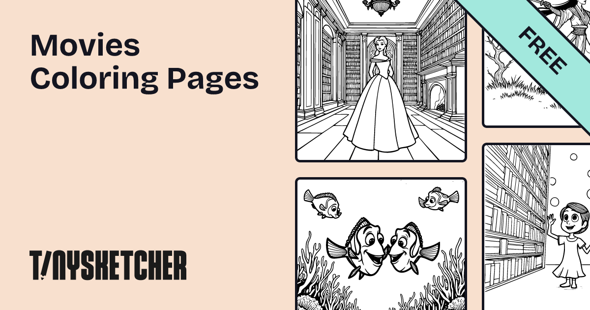 Popular Movies Coloring Pages | Free Printables | Tiny Sketcher