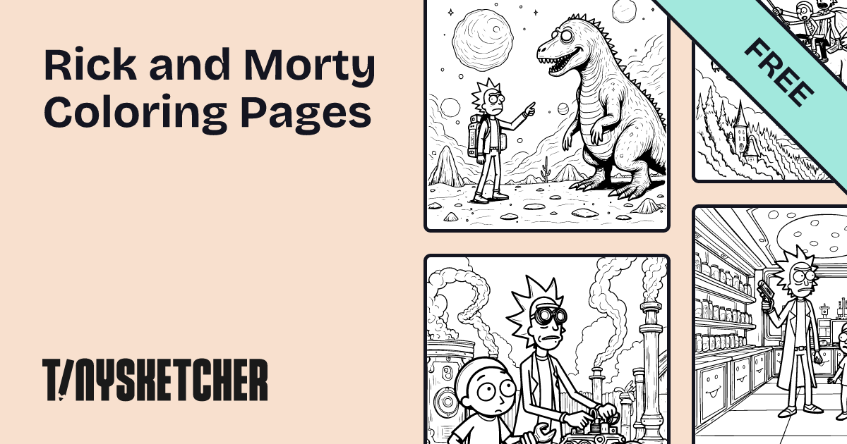 Popular Rick and Morty Coloring Pages | Free Printables | Tiny Sketcher