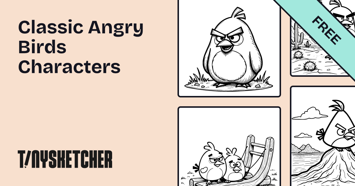 10 Classic Angry Birds Characters Coloring Pages | Free Printables ...