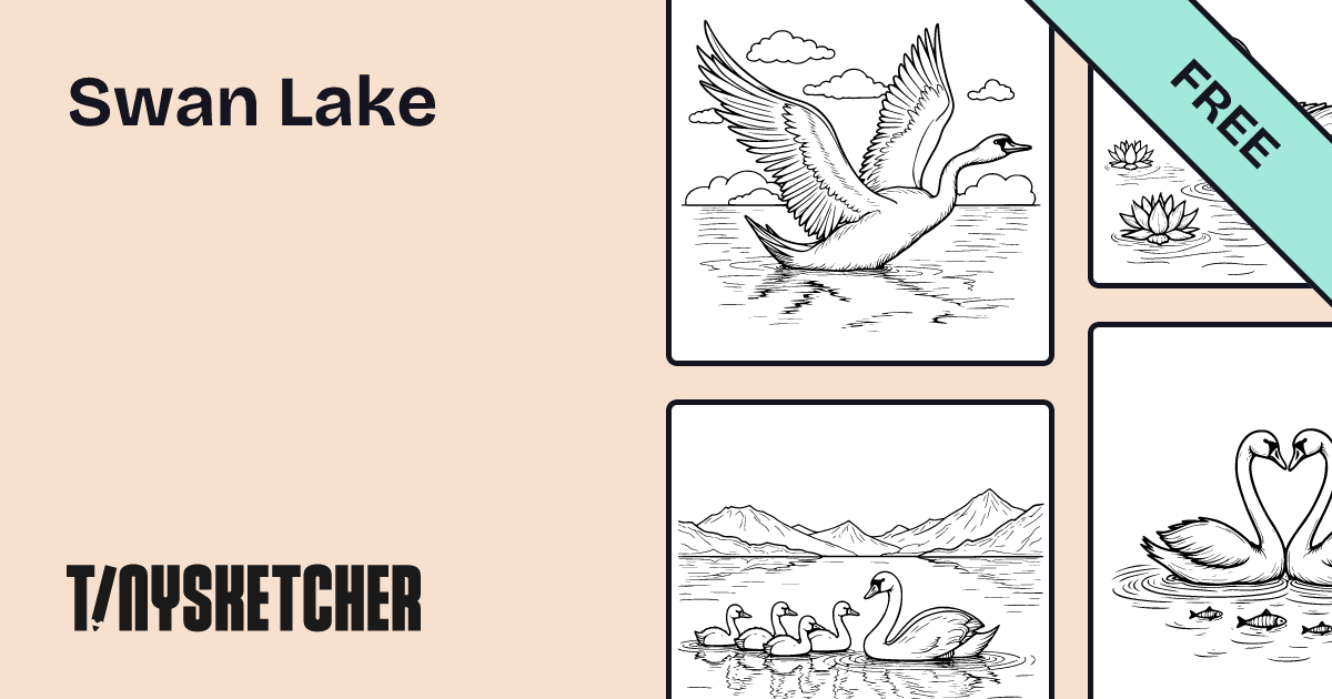 12 Swan Lake Coloring Pages | Free Printables | Tiny Sketcher