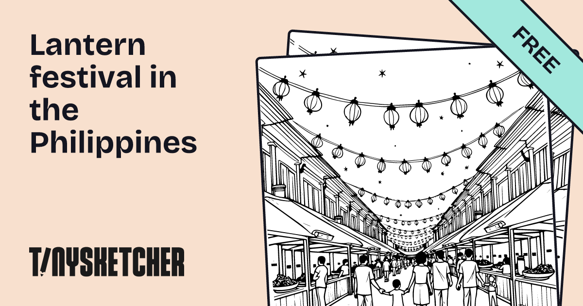 Lantern festival in the Philippines Coloring Page | Free Printables ...