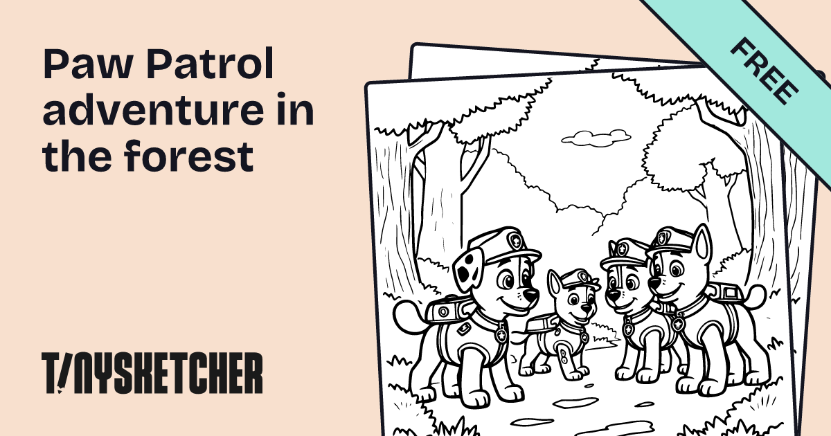 Paw Patrol adventure in the forest Coloring Page | Free Printables ...